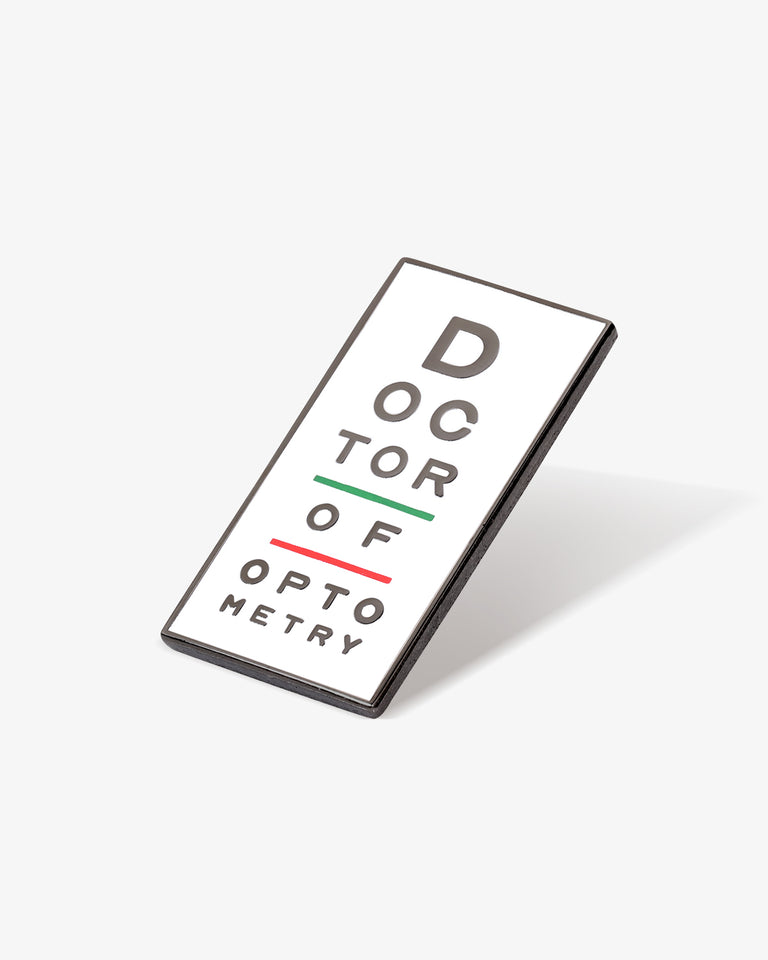 Doctor of Optometry (Snellen Eye Chart) Lapel Pin – V Coterie