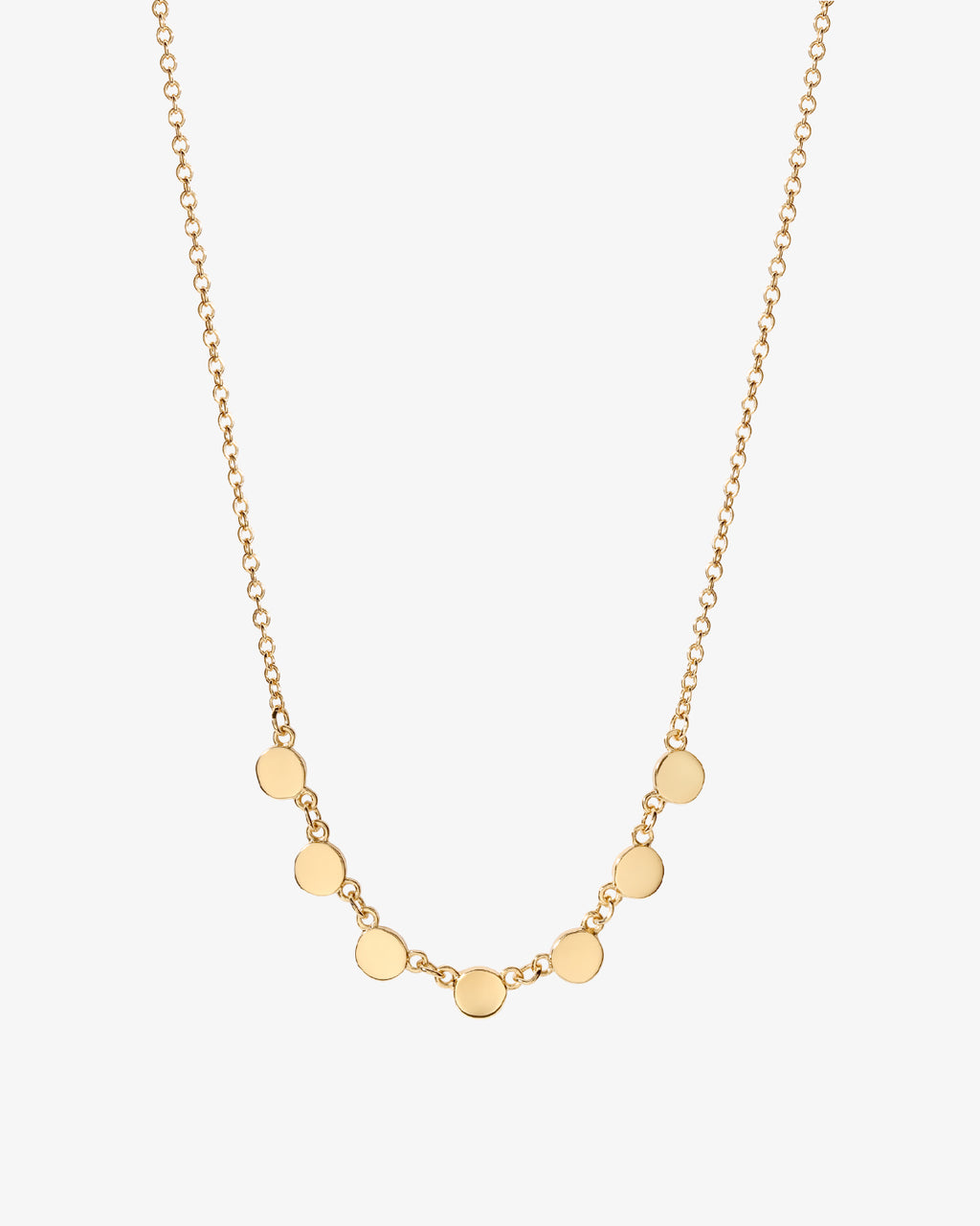 Multi Disc Row Necklace | Jewelry by V Coterie