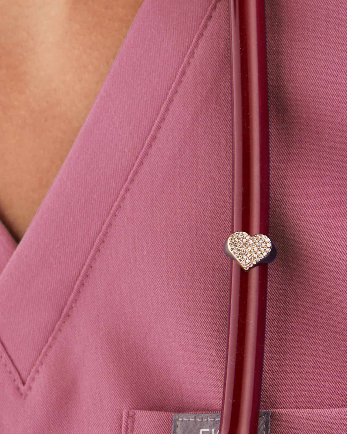 Pavé Heart Charm for Stethoscope | Medical Jewelry by V Coterie