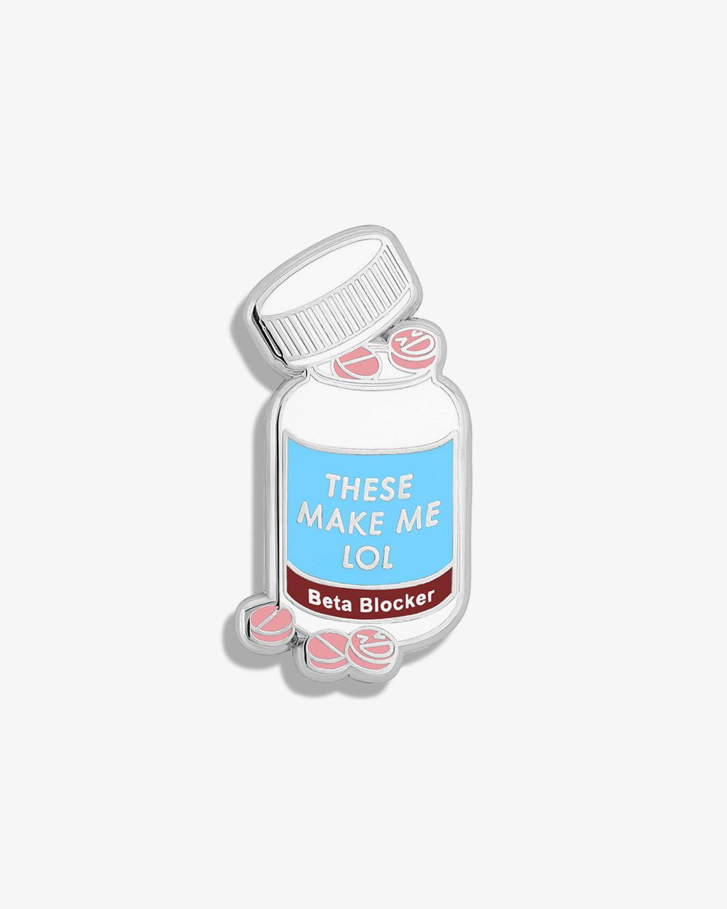 These Make Me Lol (Beta Blockers) Lapel Pin – V Coterie