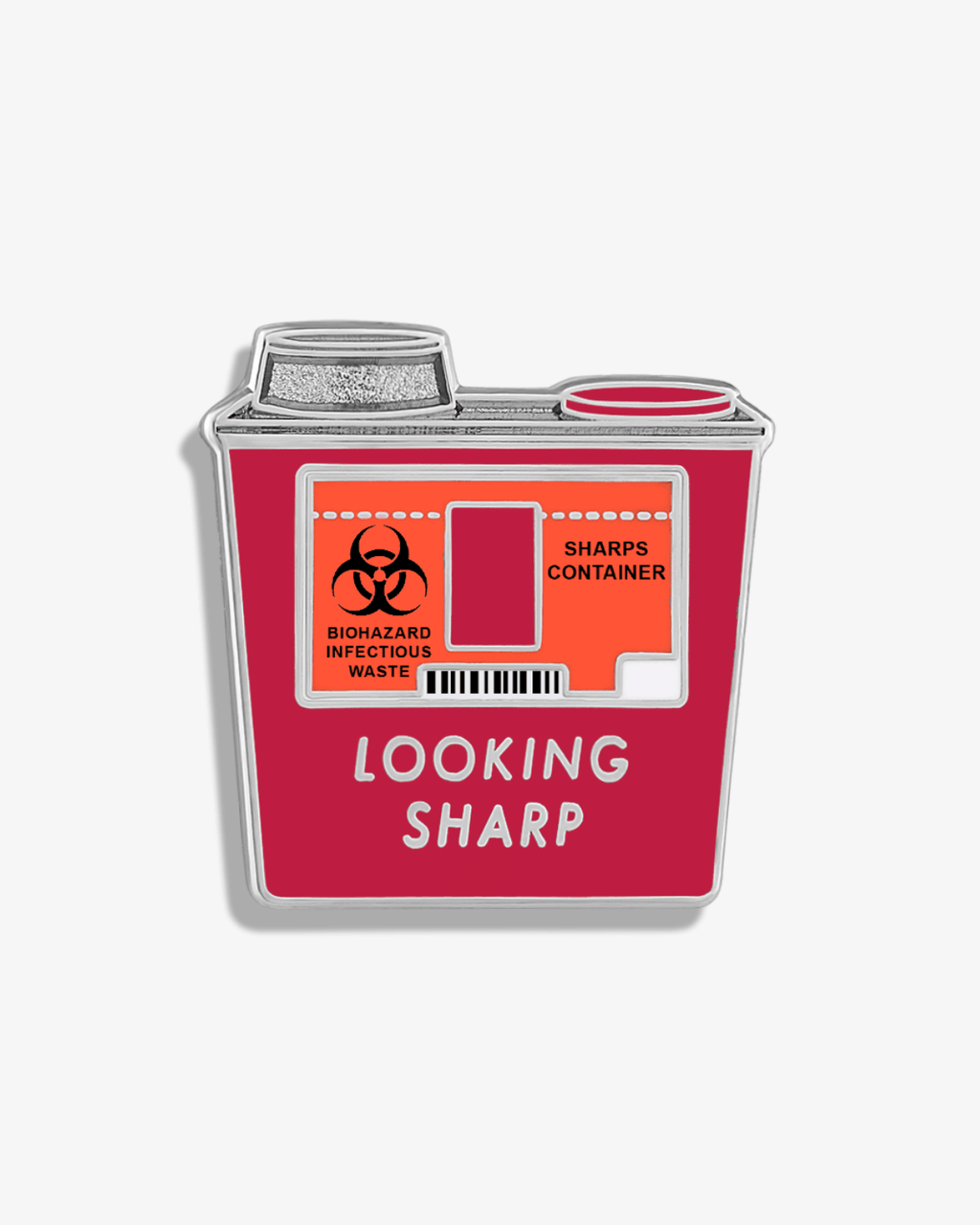 Looking Sharp (Sharps Container) Enamel Pin | Medical Pin by V Coterie