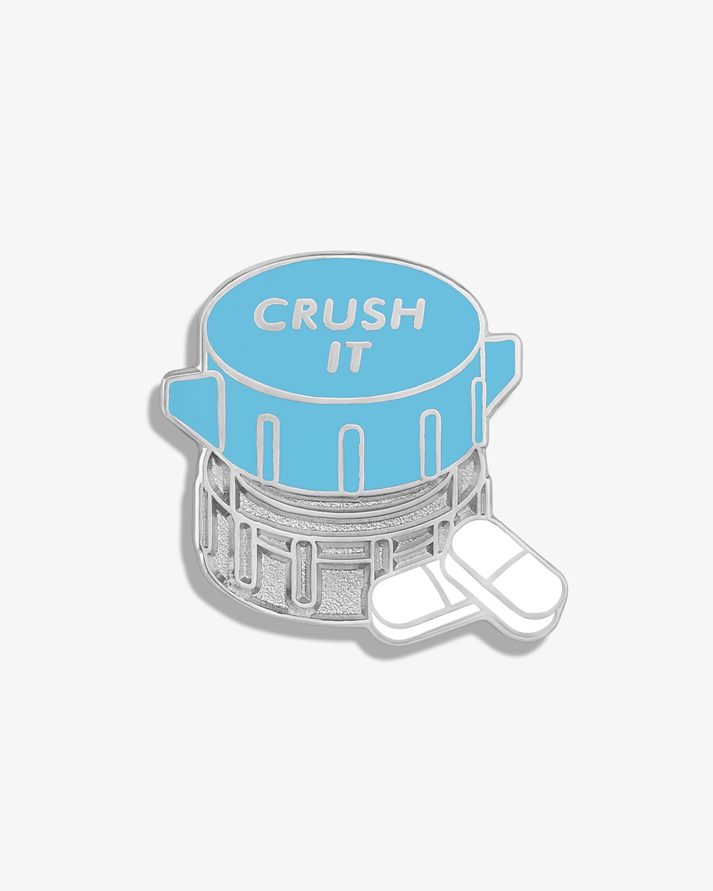 Crush It (Pill Crusher) Lapel Pin – V Coterie