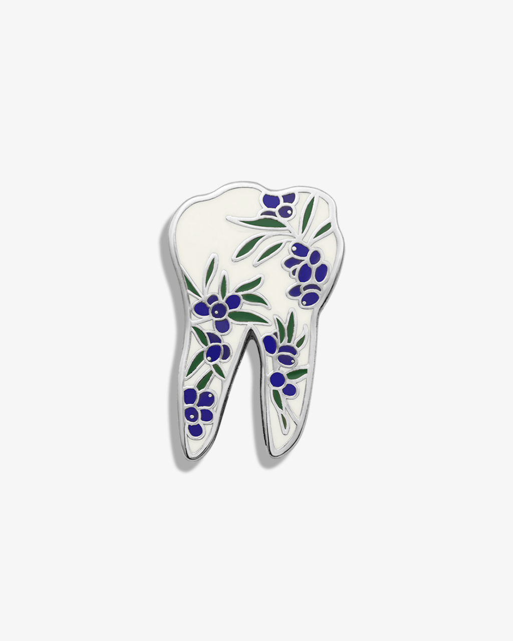 Tooth w/ Berries and Leaves Lapel Pin – V Coterie